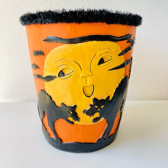 Holiday | Ultra Rare Vintage Style Halloween Decorative Trash Waste Bin ...